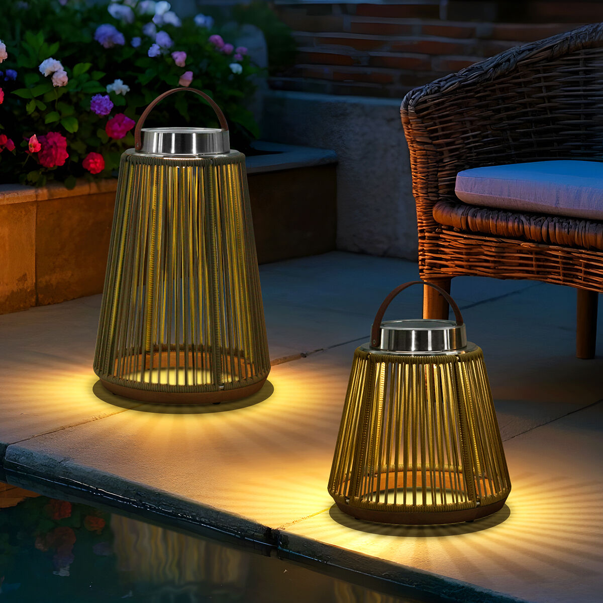 x4 Athena Dark Olive Solar Light Pack – starbursthome