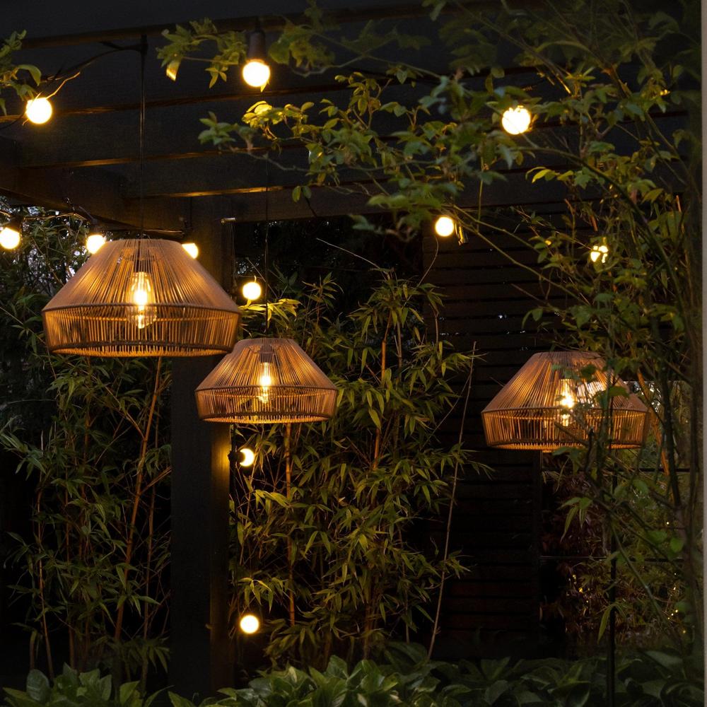 3x Rattan Solar Pendant Lights – starbursthome